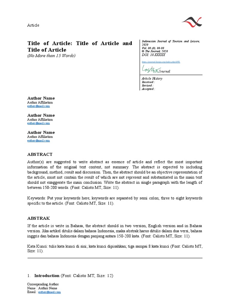 Title of Article: Title of Article and Title of Article | PDF | Theory