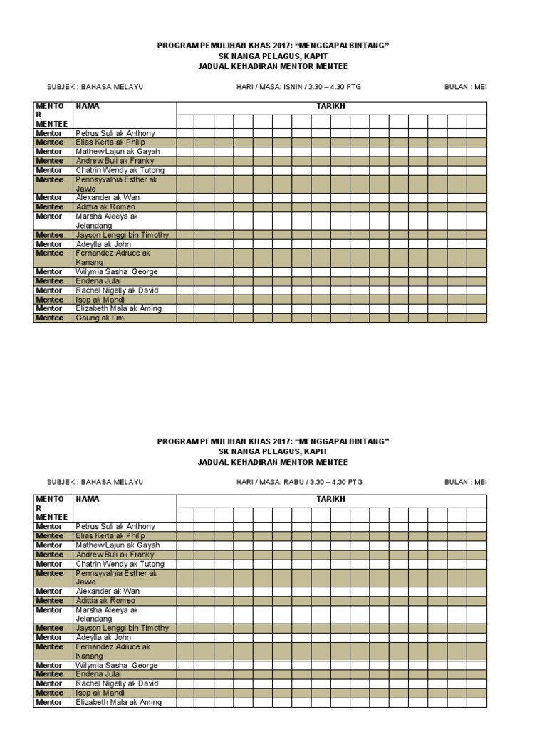 Jadual Kedatangan MB2017 | PDF