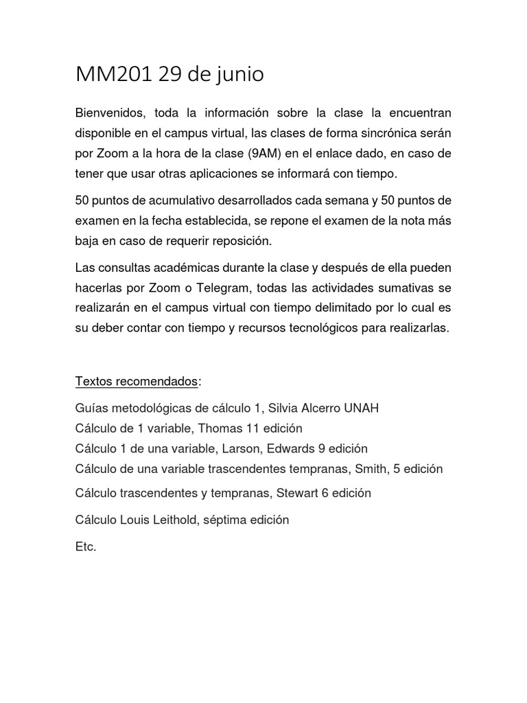 MM201 29 de Junio PDF | PDF
