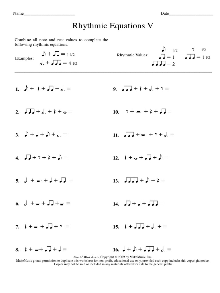 2104 Rhythm Equations V | PDF