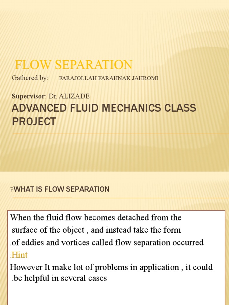 Advanced Fluid Mechanics Class Project Download Free Pdf Fluid