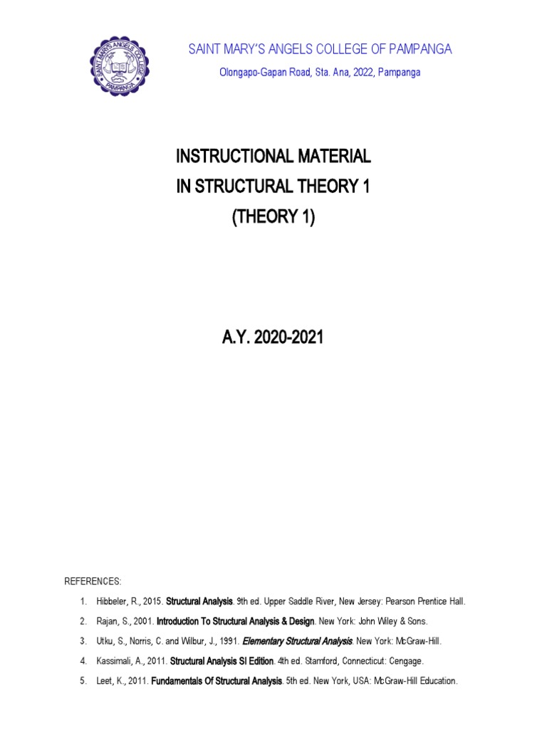 Chapter 1 Introduction To Structural Theory Pdf Truss Bending