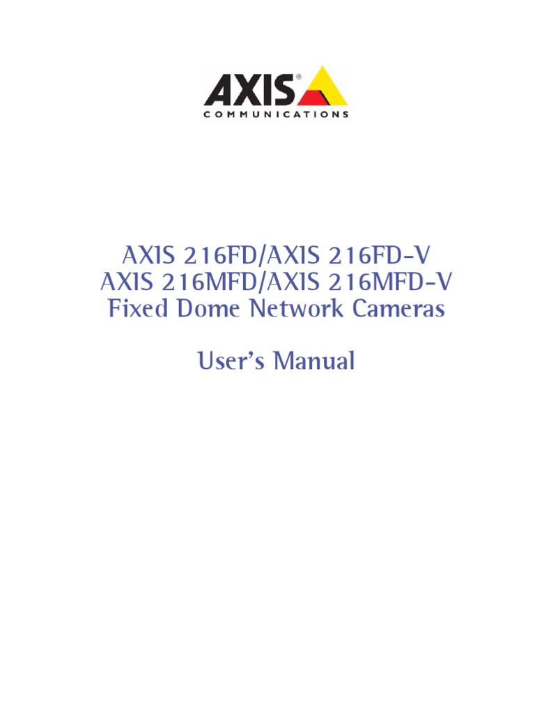 Axis 216 User's Manual | PDF | Streaming Media | Electromagnetic ...