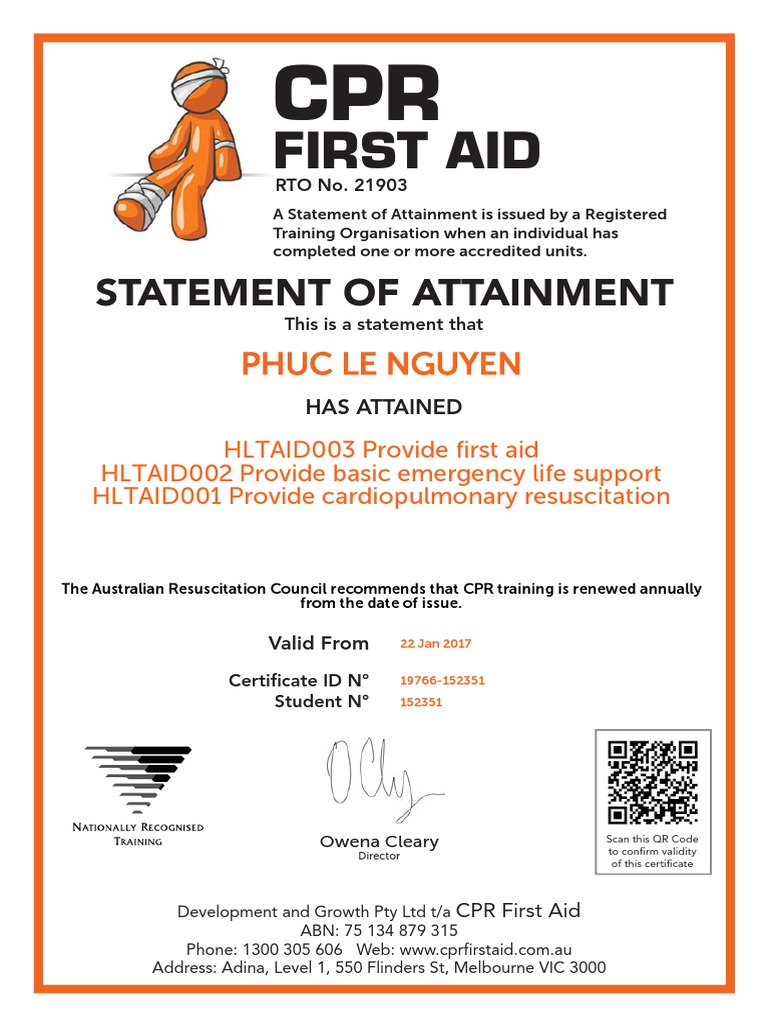 First Aid & CPR Certification | PDF