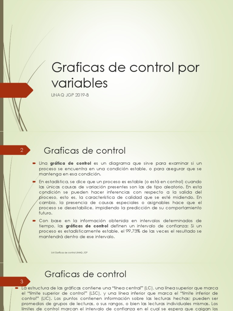 Graficas de Control Por Variables, X-R, X-S y Lecturas Individuales y Rangos | PDF | Desviación ...