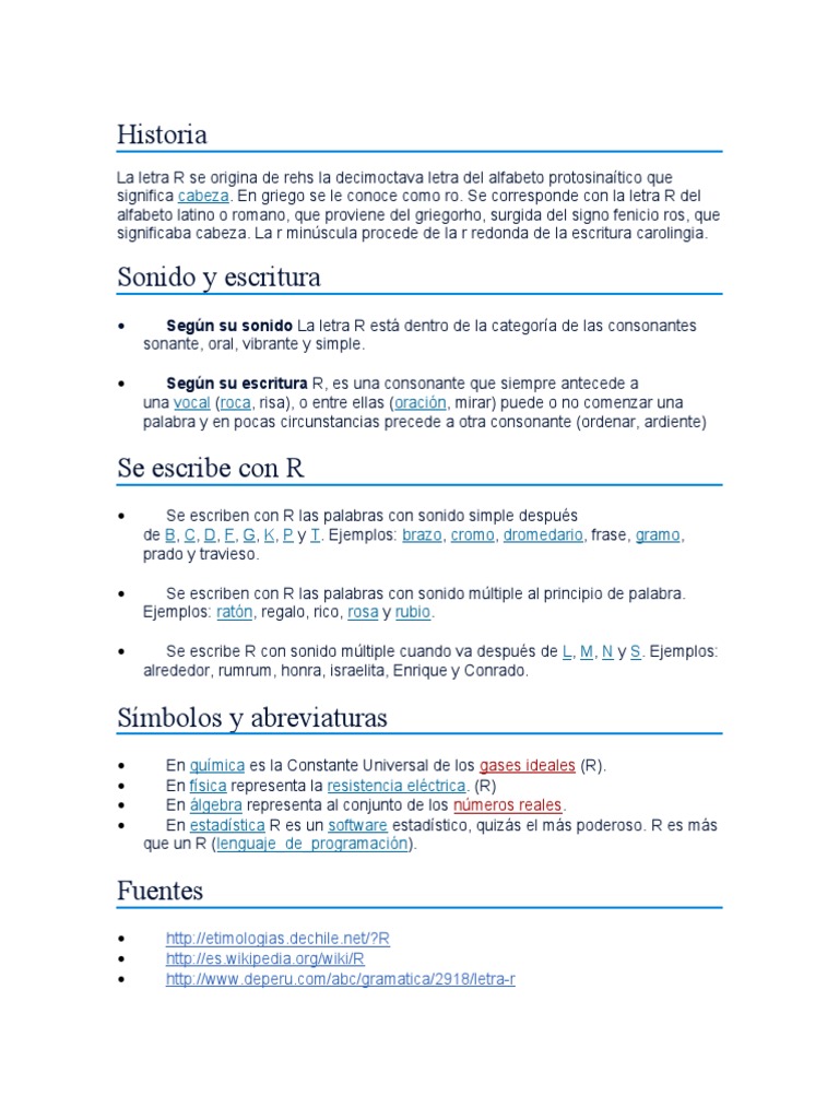 Historia de La R | PDF