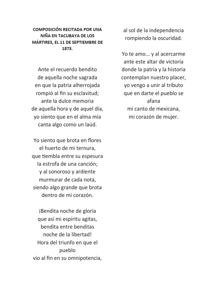 Poema del Mes Patrio en México | PDF | Arte | Poesía