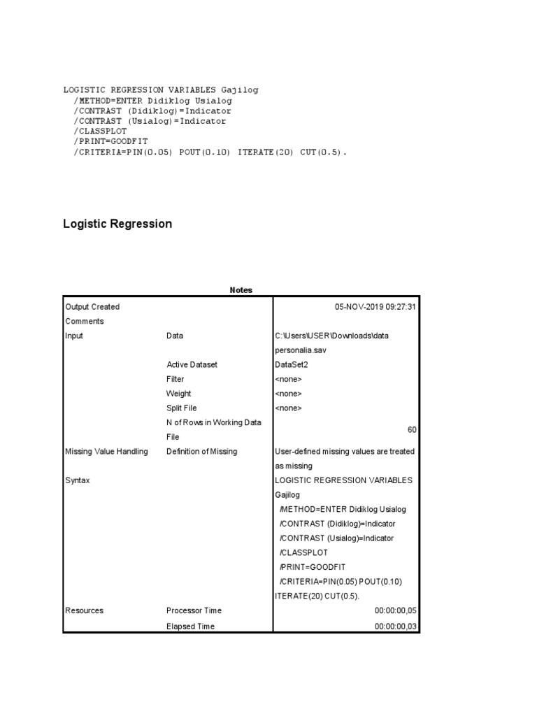 Logistic Regression: Notes | PDF | Logistic Regression | Data Analysis