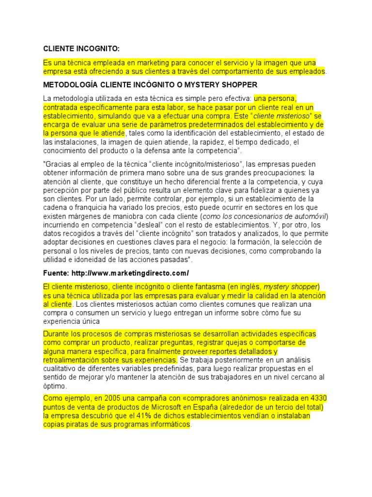 Cliente Incognito - Blueprint | PDF | Business | Science