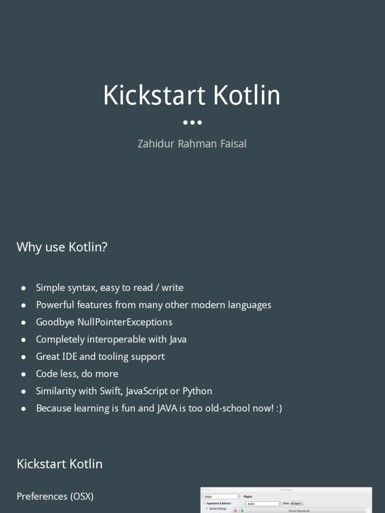Kickstart Kotlin | PDF | Java (Programming Language) | Software Engineering