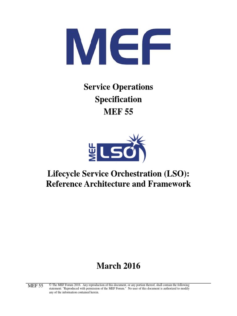 MEF 55 - LSO Reference Architecture and Framework | PDF | Application ...
