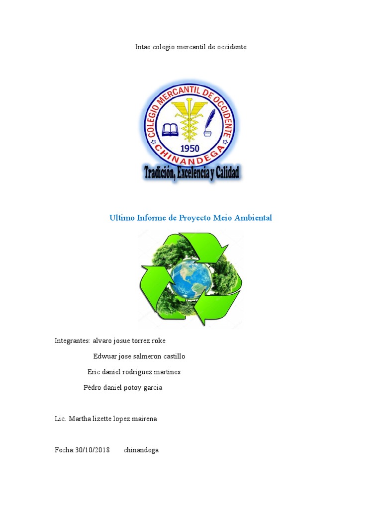 Intae Colegio Mercantil de Occidente Revisado | PDF | Reciclaje | Residuos