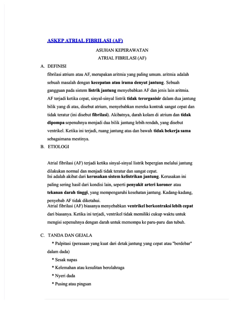 PDF Askep Atrial Fibrilasi - Compress PDF | PDF | Kajian Bahasa Asing ...
