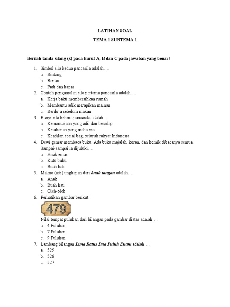 LATIHAN SOAL Kelas 2 | PDF