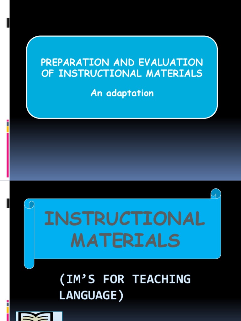 Preparation and Evaluation of IMs | PDF | Learning | Language Education