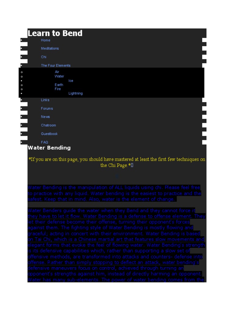 CHI and Water Bending Chinise | PDF | Ice | Qi