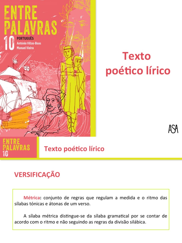 Classificação e estrutura formal dos elementos poéticos | PDF | Métrica ...