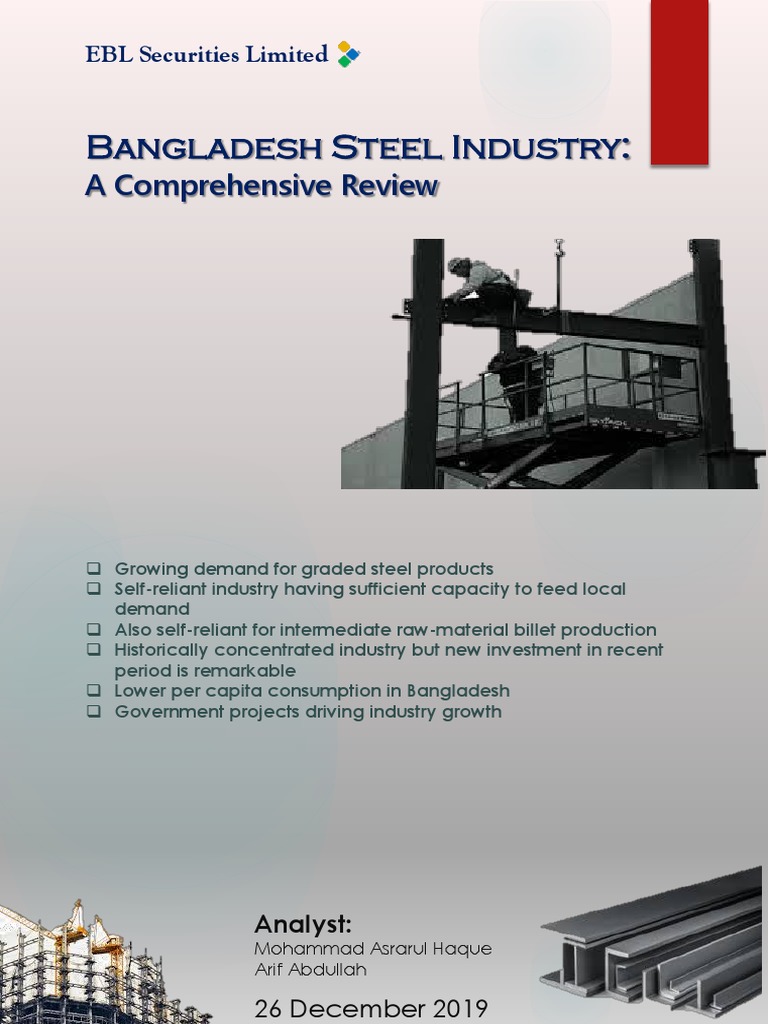 Bangladesh Steel Industry Overview | PDF | Scrap | Steelmaking