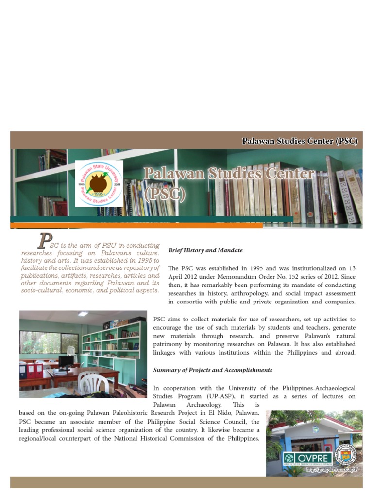 Palawan Studies Center PDF | PDF | Social Science | Science