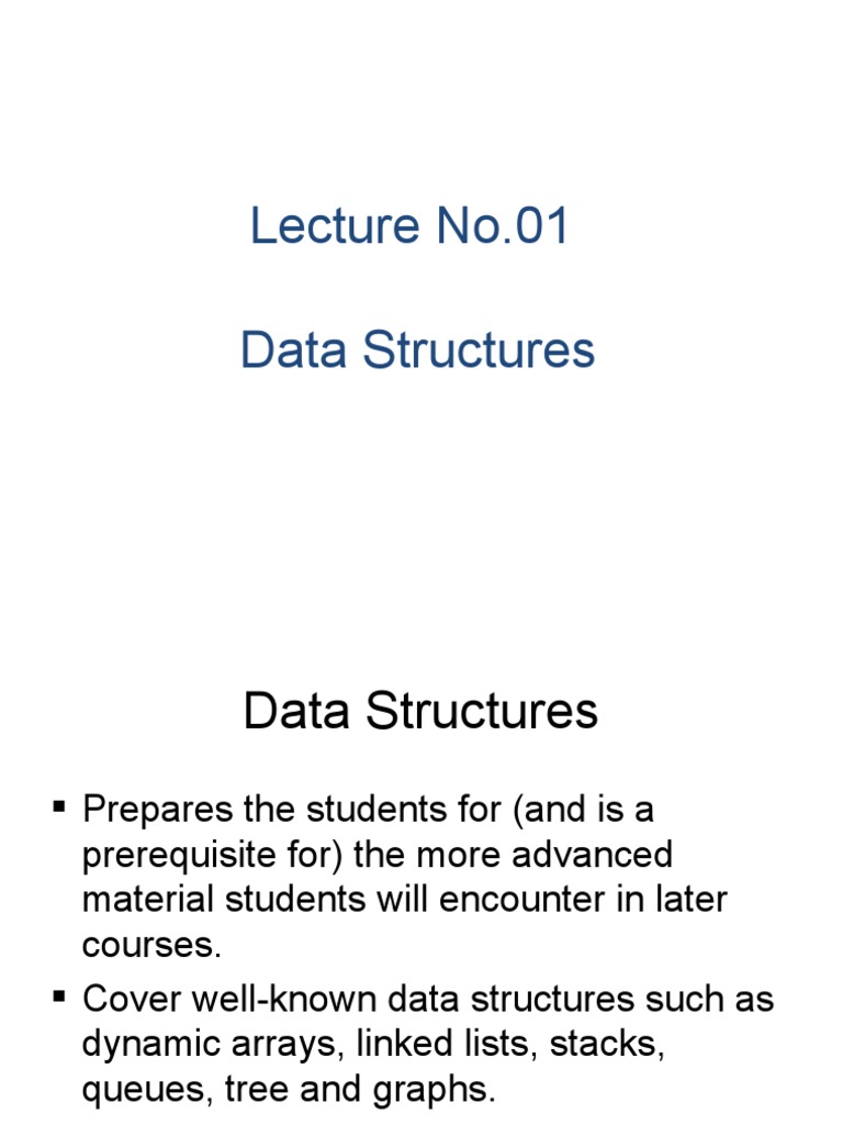 DS Lecture 01 | PDF | Queue (Abstract Data Type) | Data Structure