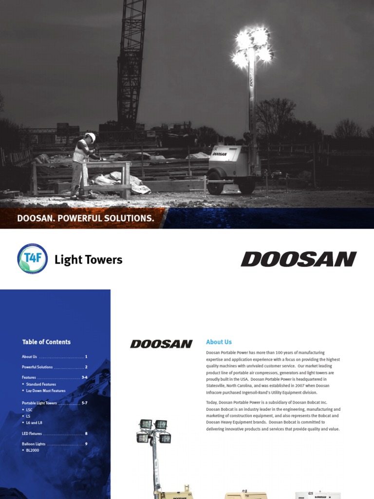 Light Towers: Doosan. Powerful Solutions | Download Free PDF | Ac Power ...