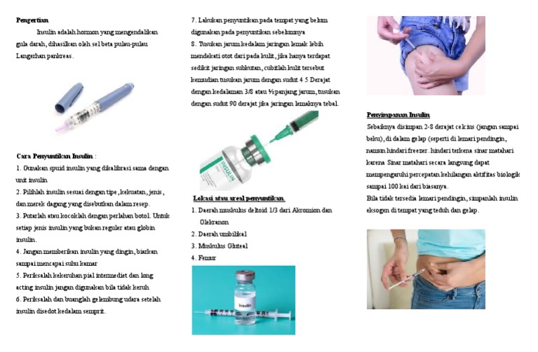 LEAFLET Penyuntikan Insulin Di Rumah | PDF
