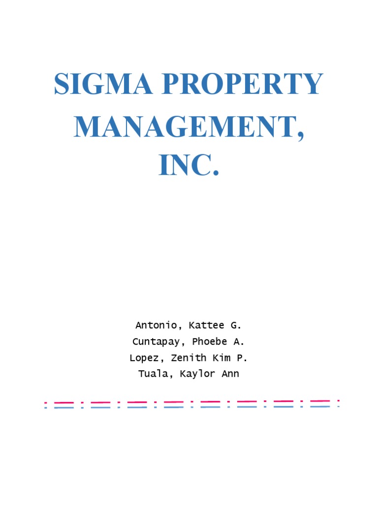 Sigma Property Management | PDF | Net Present Value | Internal Rate Of ...