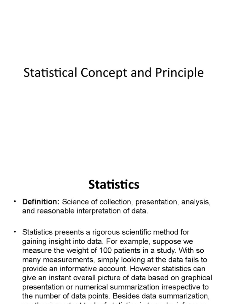 Statistical Concept and Principle | Download Free PDF | Statistics ...