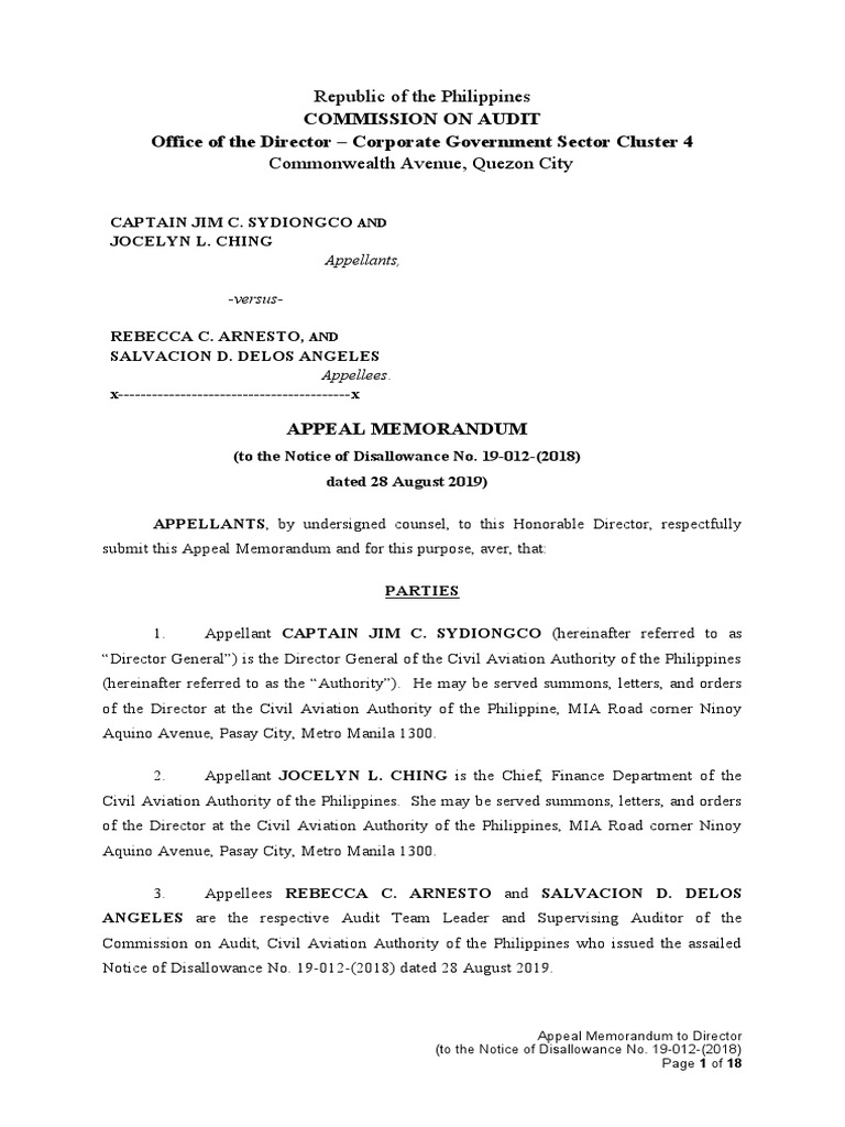 Appeal-Memorandum UCPB Cocolife v8 (By COS) | PDF | Securities (Finance ...