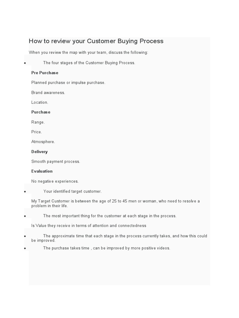 Optimizing the Customer Buying Process | PDF