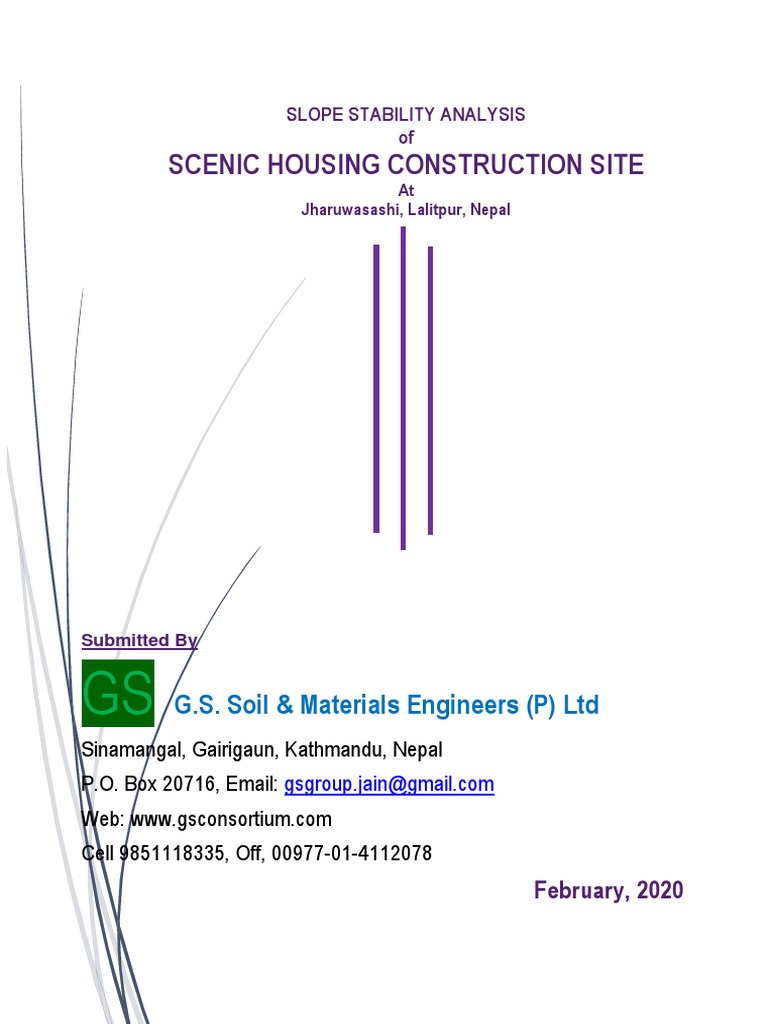 Slope Stability Analysis Report PDF | PDF | Earth Sciences | Natural ...