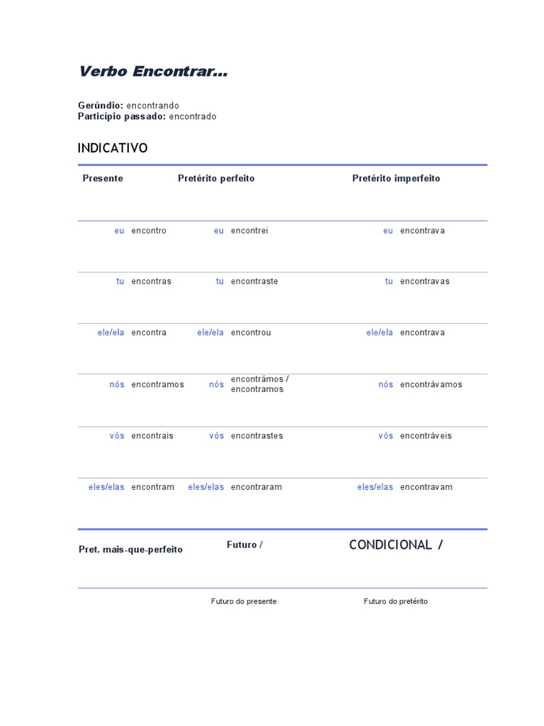 Verbo Encontrar | PDF | Tipologia linguística | Relações sintáticas