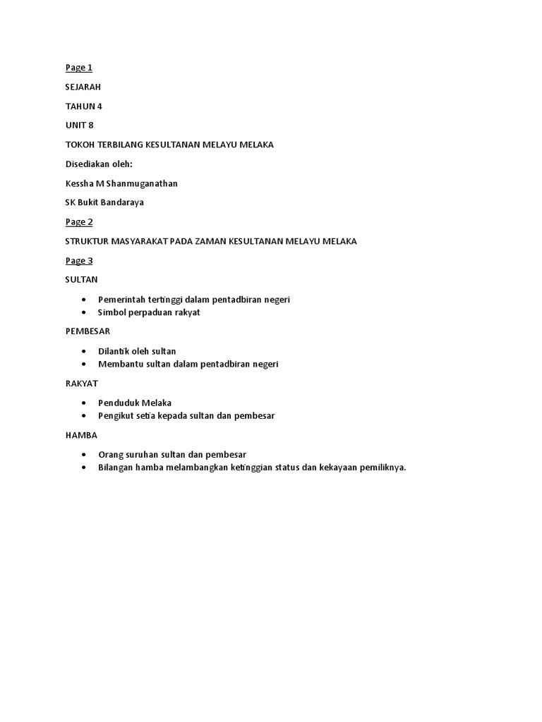 Sejarah Notes | PDF
