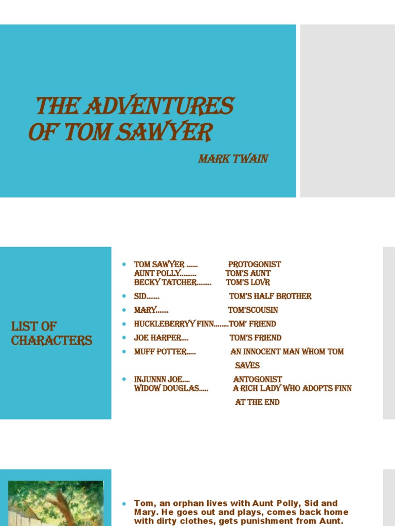 The Adventures of Tom Sawyer: Mark Twain | PDF | The Adventures Of Tom ...