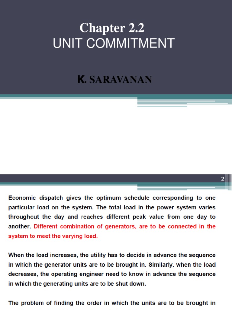 Unit Commitment PDF | PDF | Hydroelectricity | Dynamic Programming Unit Commitment PDF | PDF | Hydroelectricity | Dynamic Programming