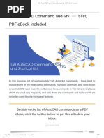AutoCAD Commands Cheat Sheet | PDF