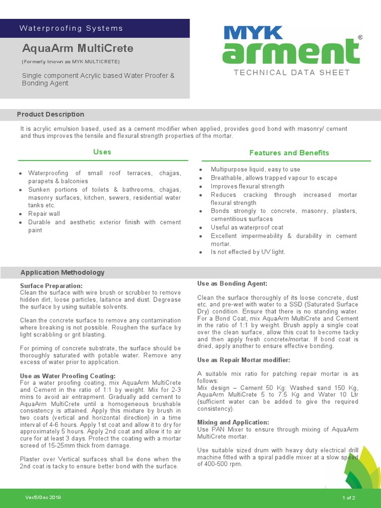 Aquaarm Multicrete Aquaarm Multicrete Aquaarm Multicrete | PDF | Mortar ...