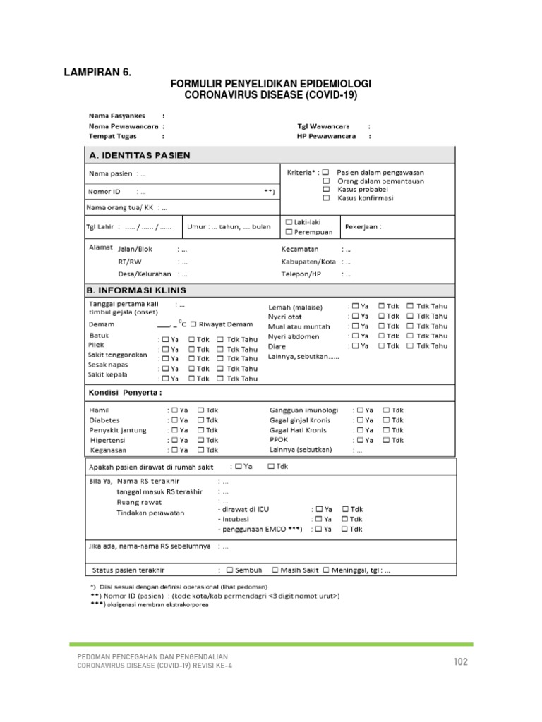 Form Swab Test Kemenkes | PDF