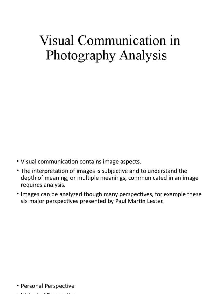 Visual Communication Assessment in Photography | PDF | Epistemology ...