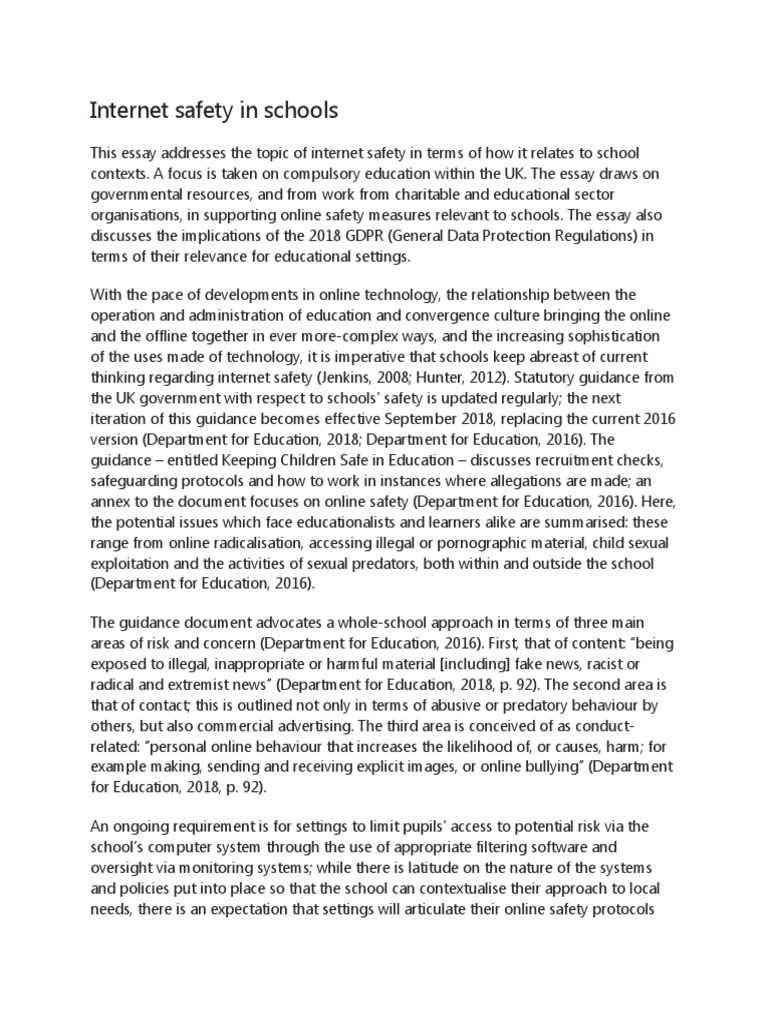 Internet Safety in Schools | PDF | Regulatory Compliance | Internet