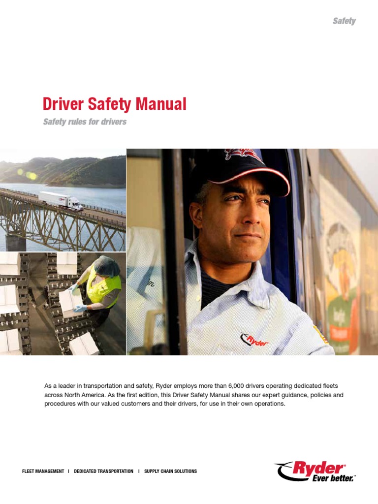 Ryder Driver Safety Manual PDF | PDF | Traffic Collision | Safety