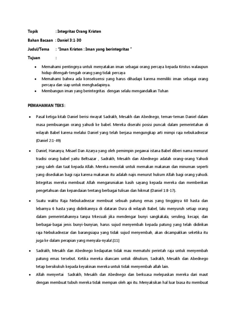 Iman Kristen dan Integritas Sejati | PDF | Sejarah