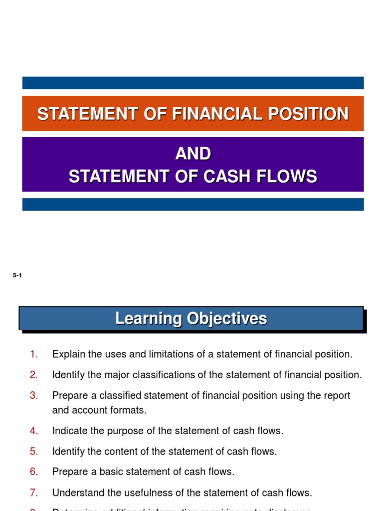 Statement of Financial Position and Cash Flow Items PDF | PDF | Cash ...