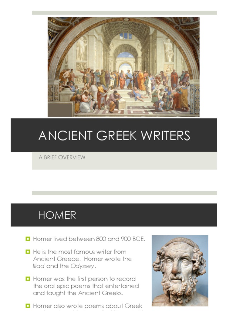 Ancient Greek Writers | PDF