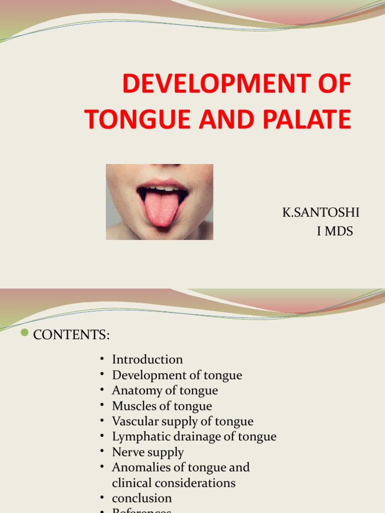Tongue and Palate Development Overview | PDF | Tongue | Mouth