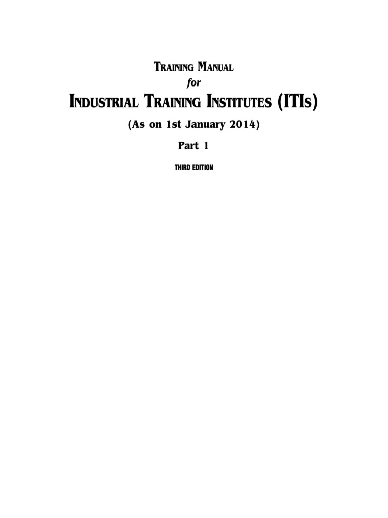 Dokumen - Pub - Training Manual For Industrial Training Institutes Part ...