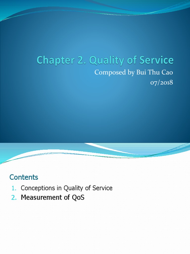 An Overview of Quality of Service (QoS) Metrics and Measurement ...