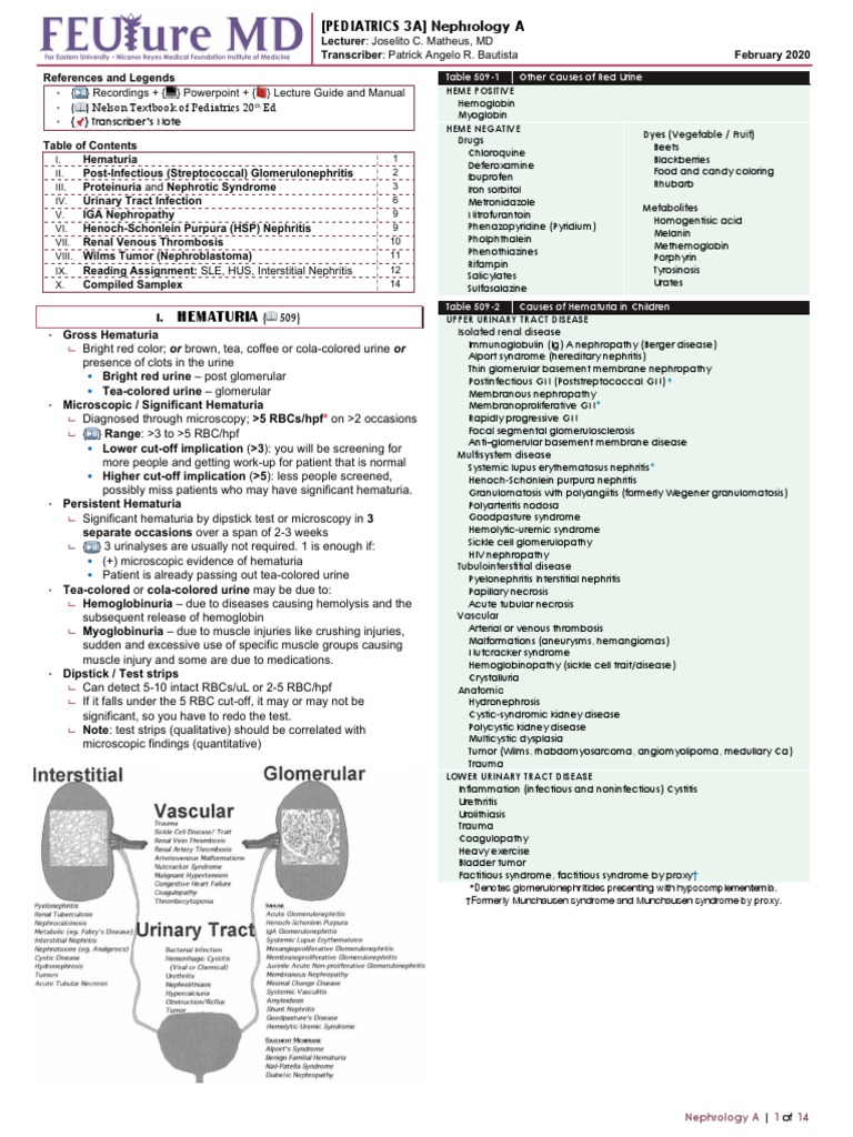 (Pedia 3A) NEPHRO COMPILED PDF | PDF | Urinary Tract Infection | Kidney Disease