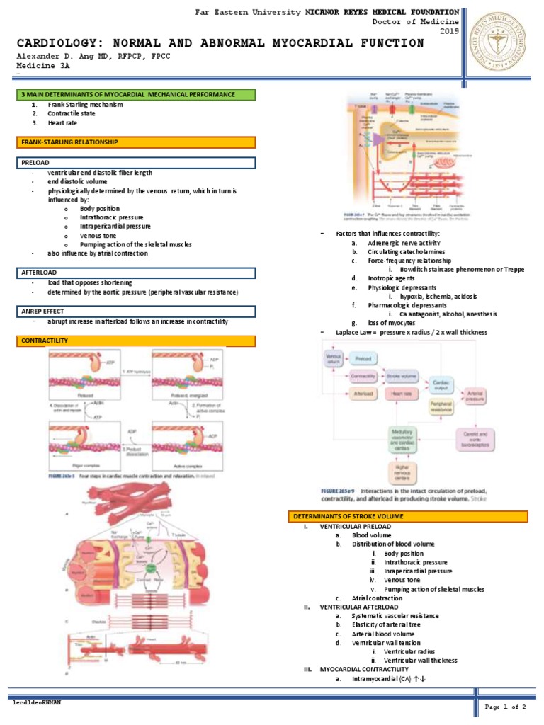 Cardiology: Normal and Abnormal Myocardial Function: Lendldeornman ...