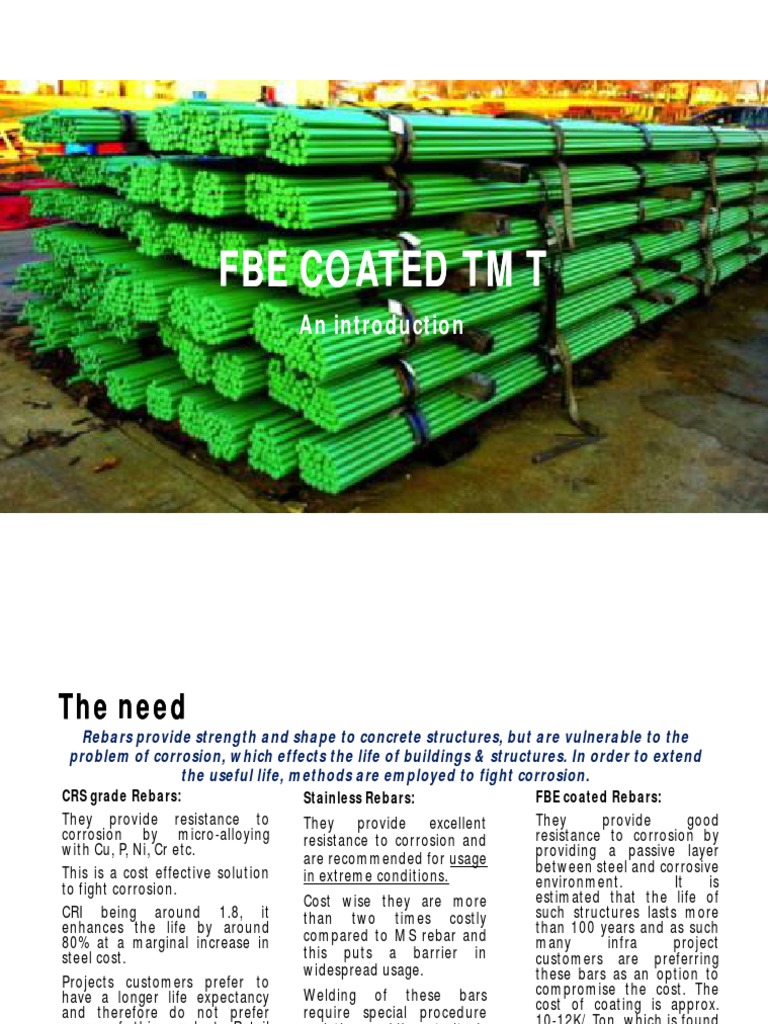 Fbe Coated TMT | PDF | Epoxy | Metals